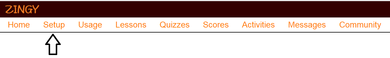 Step 1: Log in to your teacher’s account and click on ‘Setup’.