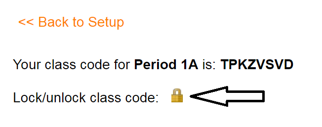Step 4: Click on thelock symbol to unlock the class.