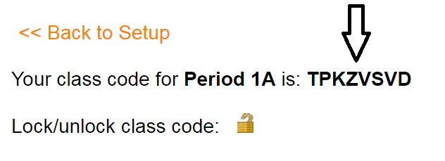 Step 5: Share the classcode with all of the students in this class.