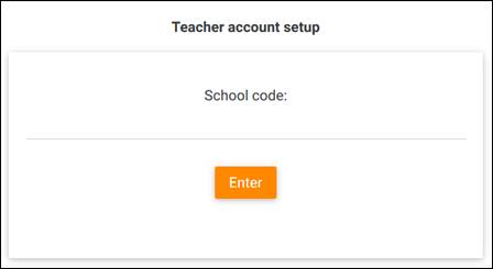 Step 2: Enter theschool code provided to you by Zingy.